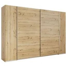 Schwebetürenschrank Rauch "Kleiderschrank Drehtürenschrank Schrank Garderobe KRONACH TOPSELLER" Schränke Gr. B/H/T: 311cm x 210cm x 59cm, 4 St., braun (eiche artisan) mit Dreh- und Schwebetüren vielen Einlegeböden MADE IN GERMANY