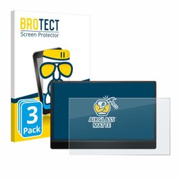 BROTECT Displayschutzglas Schutzglas für MSI Pro MP161 E2, 3 Stück, Schutzfolie Display Schutz Glas Folie matt, weiß