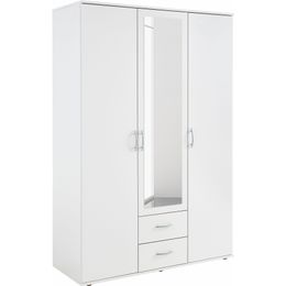 Kleiderschrank Rauch "Twin Schrank Garderobenschrank Schlafzimmerschrank Topseller" Schränke Gr. B/H/T: 127 cm x 188 cm x 52 cm, 3 St., weiß Drehtürenschrank Kleiderschrank Schränke mit 2 Schubladen Bestseller