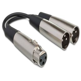 Hosa Audio Hosa YXM-121 Splitter-Kabel XLR-Female zu 2x XLR-Male Audio-Adapter XLR-F zu XLR-M