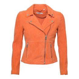 Maze Damen Lederjacke "42021160", orange, Gr. L, Obermaterial: 100% Ziegenvelour; Innenfutter: 100% Baumwolle; &Auml;rmelfutter: 100% Baumwolle, Jacken