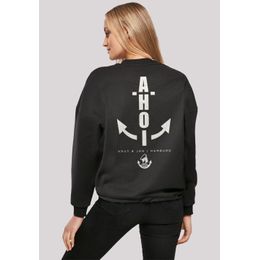 F4NT4STIC Damen Sweatshirt "Ahoi Anker Knut & Jan Hamburg", schwarz, Gr. XL, Obermaterial: 65% Baumwolle, 35% Polyester, Sweatshirts, Print