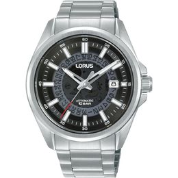 Lorus Herren Automatikuhr, silber, Armbanduhren, Armbanduhr, Herrenuhr, Datum, Edelstahlarmband