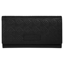 Bruno Banani Damen Geldb&ouml;rse, schwarz, Leder, Kleinlederwaren, echt Leder