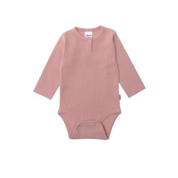 Liliput Jungen Langarmbody, Gr. 50, rosa, 95% Baumwolle, 5% Polyester, unifarben, Bodys, aus weichem, geripptem Material