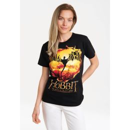 logoshirt Damen T-Shirt "Hobbit - I Am Fire I Am Death", schwarz, Gr. L, bedruckt, 100% Baumwolle, Shirts, mit lizenziertem Print