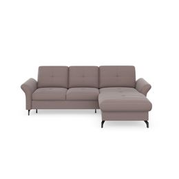 Ecksofa Places of Style, B:258cm H:91cm T:165cm, braun, 92% Polyester 8% Polyamid, Wohnzimmer, Sofas, "Calando L-Form", wahlweise mit Bettfunktion,