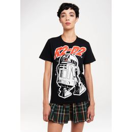 logoshirt Damen T-Shirt "Star Wars - R2-D2", schwarz, Gr. XXL, bedruckt, unifarben, 100% Baumwolle, Shirts, mit coolem Print