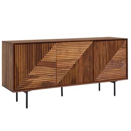 WOHNLING Sideboard 148x72x40 cm Holz Massiv Kommode Anrichte Modern Standschrank