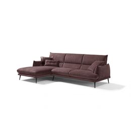 Ecksofa Egoitaliano, B:265cm H:90cm T:225cm, braun, 100% Polyester, Wohnzimmer, Sofas, "FUNNY, hochwertiges und aktuelles Design, bequeme
