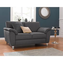 Sit & More 2-Sitzer SIT & MORE, B:151cm H:87cm T:88cm, grau, Kunstleder SOFTLUX;Luxus-Microfaser ALTARA NUBUCK (100% Polyester);Struktur (100% Polyester),