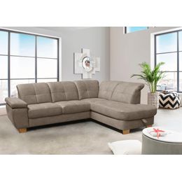 Ecksofa Alina, B:277cm H:98cm T:219cm, beige, Microfaser GDU (100% Polyester), Wohnzimmer, Sofas, "Karima", inkl. Rückenlehnenverstellung, wahlweise