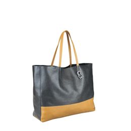 Damen Schultertasche "Linia", Collezione Alessandro, schwarz, Leder, Taschen, Echt Leder, Made in Italy