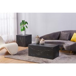 Home Deluxe Couchtisch Amiri Marmor, schwarz L - versch. Ausf&uuml;hrungen