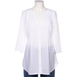 Mandarin Damen Bluse, weiß, Gr. 38