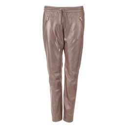 Lederhose JCC "3102153" Gr. 40, Normalgrößen, grau (taupe) Damen Hosen