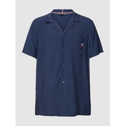 Tommy Hilfiger Pyjama-Oberteil aus Viskose mit Label-Detail Modell 'WOVEN'