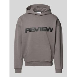 Review Hoodie mit Kapuze