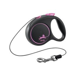 Flexi Black Design XS leash 3 m 8 kg pink