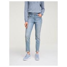 Röhrenjeans Heine Gr. 48, Normalgrößen, blau (bleached) Damen Jeans