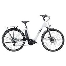 E-Bike Husqvarna E-BICYCLES "E-Citybike Eco City 1" E-Bikes Gr. 48cm, 28 Zoll (71,12cm), grau (light matt) Pedelec, Elektrofahrrad für Herren u. Damen, tiefer Einstieg