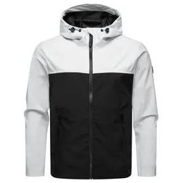 Softshelljacke Ragwear "Shellwie Block" Gr. XXL (56), weiß Herren Jacken wasserdichte Übergangsjacke mit großer Kapuze