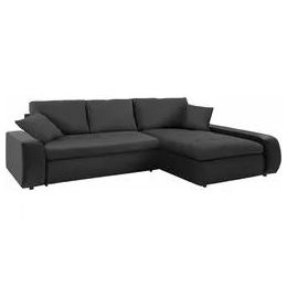 Ecksofa Trendmanufaktur "Indie II, tolle Detailverarbeitung, bequem und komfortabel im Sitz" Sofas Gr. B/H/T: 269cm x 86cm x 169cm, Struktur fein, Recamiere rechts, mit Bettfunktion, schwarz XL und XXL, wahlweise mit Bettfunktion, L-Form