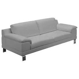 2,5-Sitzer Egoitaliano "Shakira, Design und Sitzkomfort auf hohem Niveau, tolle Details" Sofas Gr. B/H/T: 216cm x 84cm x 92cm, Leder BULL, grau (stone) bequeme Armlehne und Rückenlehne