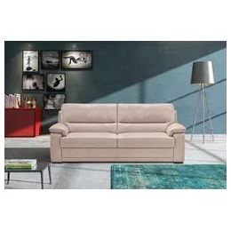 2,5-Sitzer Egoitaliano "Doris, modernes Designersofa, Ledersofa mit erstklassiger Sitzqualität" Sofas Gr. B/H/T: 192cm x 90cm x 93cm, Leder BULL, weiß (paper) edle Detailverarbeitung, perfekte Polsterung, aus hochwertigem Leder