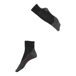 Falke Sportsocken Damen Gr&ouml;&szlig;e 37/38 anthrazit / graumeliert / rot