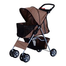 PawHut Hundewagen Hundebuggy Pet Stroller Hunde Buggy mit 4 Rolle in 4 Farben