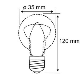 Paulmann LED-Kerzenlampe E14 2,6W 2.700K Windstoß