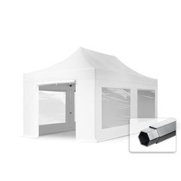 TOOLPORT 3x6m Aluminium Faltpavillon, inkl. 4 Seitenteile, weiß - (600225)