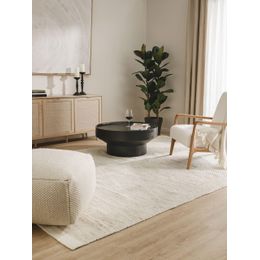 benuta Pure Wollteppich Rocco Cream 70x140 cm - Naturfaserteppich aus Wolle