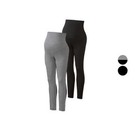 Esmara® Damen Umstandsleggings, 2 Stück, mit Bio-Baumwolle