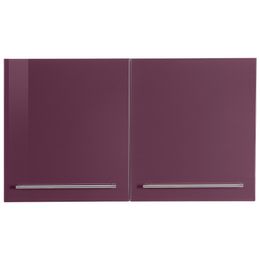 Hängeschrank KOCHSTATION "KS-Eton" Schränke Gr. B/H/T: 100 cm x 57 cm x 34 cm, 2 St., lila (aubergine hochglanz) Breite 100 cm