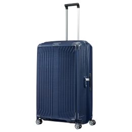 Hartschalen-Trolley Samsonite "LITE-BOX 81/30" Gr. B/H/T: 53 cm x 81 cm x 30 cm 124 l, blau (deep blue) Koffer Reisegepäck groß Aufgabegepäck TSA Schloss