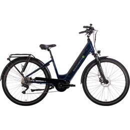 E-Bike SAXONETTE "Premium Sport (Wave)" E-Bikes Gr. 45 cm, 28 Zoll (71,12 cm), blau (dunkelblau) Pedelec, Elektrofahrrad für Damen u. Herren, Trekkingrad