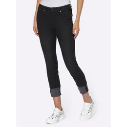 7/8-Jeans Heine Gr. 36, Normalgrößen, schwarz (black denim) Damen Jeans