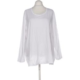 Ulla Popken Damen Langarmshirt, weiß, Gr. 58