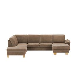 meinSofa Wohnlandschaft Leder Samu ¦ braun ¦ Maße (cm): B: 316 H: 90