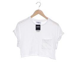 Bershka Damen T-Shirt, weiß, Gr. 34