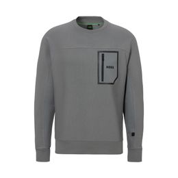 Sweatshirt BOSS Green "Salbiq" Gr. L, beige (dark beige251) Herren Sweatshirts mit Rundhalsausschnitt