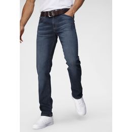 H.I.S. Straight-Jeans H.I.S "DALE" Gr. 29, Länge 32, blau (dark, blue) Herren Jeans Ökologische, wassersparende Produktion durch Ozon Wash