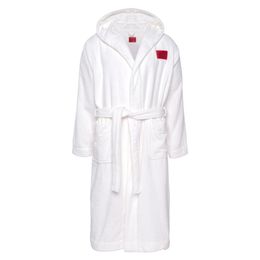 Bademantel HUGO UNDERWEAR "TERRY_HOODED GOWN 10253946 01" Hausmäntel Gr. XL (42), weiß (white) mit Kapuze