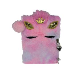 Tinka Plush Diary with Lock - Horse w/ Crown