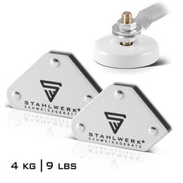 STAHLWERK Magnetwerkzeug-Set, 5331, 2x Magnet-Schwei&szlig;winkel + Masseklemme