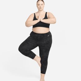 Nike Zenvy Batik 7/8-Leggings mit sanftem Halt und hohem Bund für Damen - Schwarz