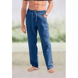 Herren Schlupfjeans mit Kordel blue-stone-washed, Gr&ouml;&szlig;e 27