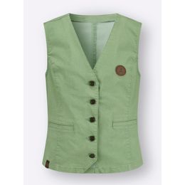 WITT Damen Jeansweste in Stretch-Qualit&auml;t, eucalyptus, Gr&ouml;&szlig;e 54